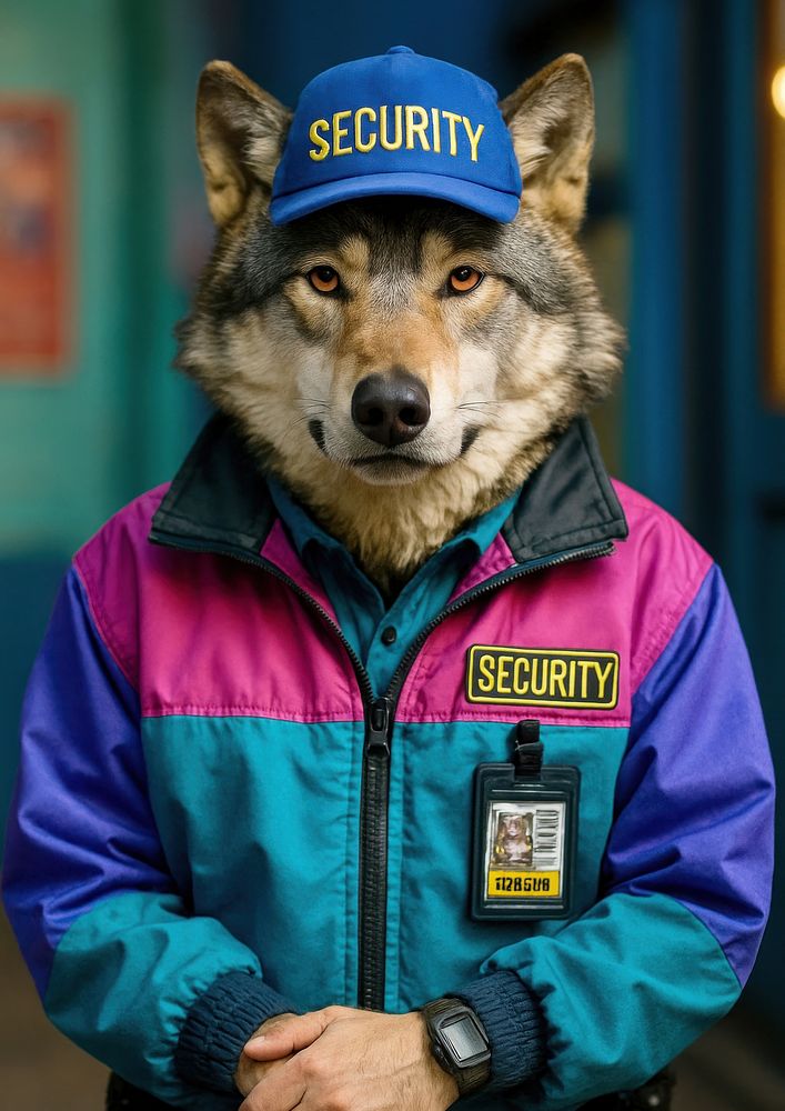 Wolf security guard uniform | Free Photo - rawpixel