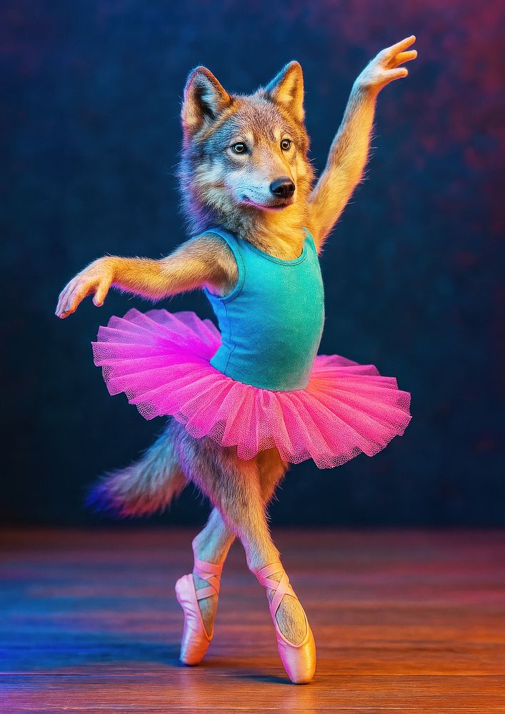 Wolf ballet dancer fantasy | Free Photo - rawpixel