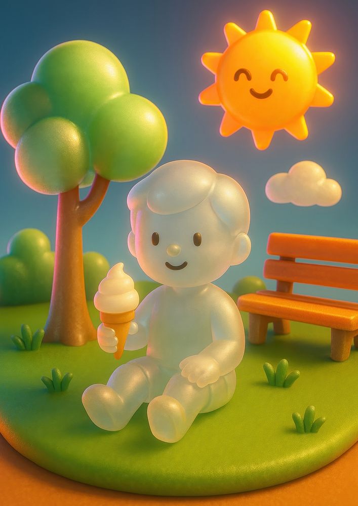 Whimsical summer joy scene | Free Photo Illustration - rawpixel