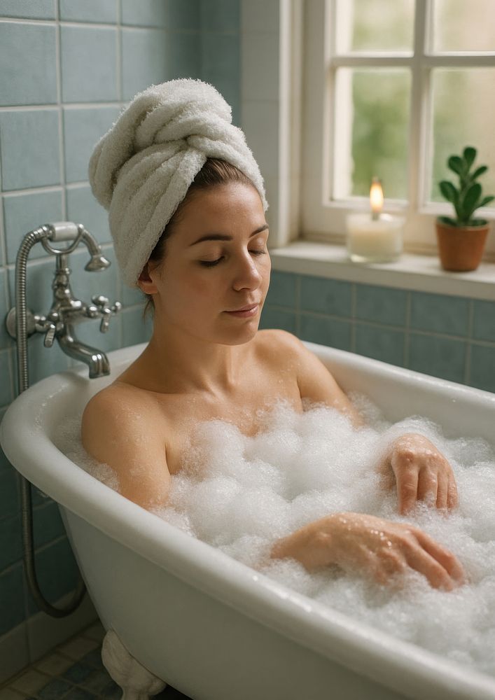 Relaxing bath with calming bubbles | Free Photo - rawpixel