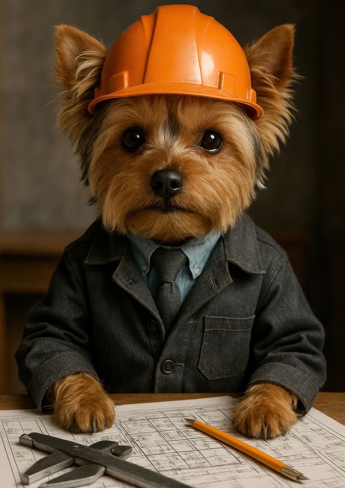Adorable dog construction worker | Free Photo - rawpixel