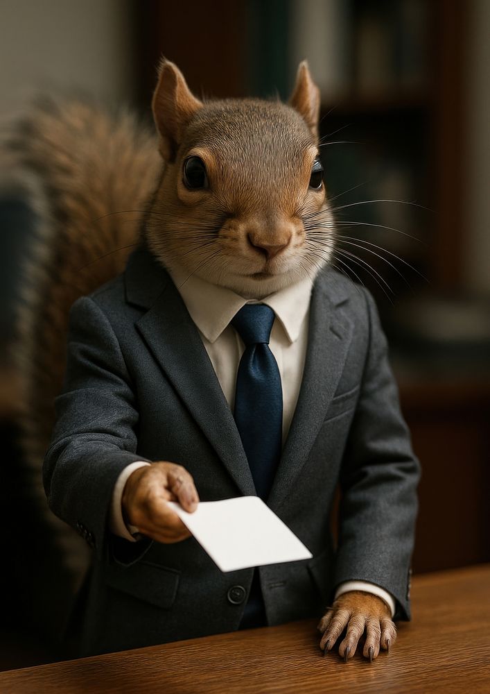 Squirrel in business attire | Free Photo - rawpixel