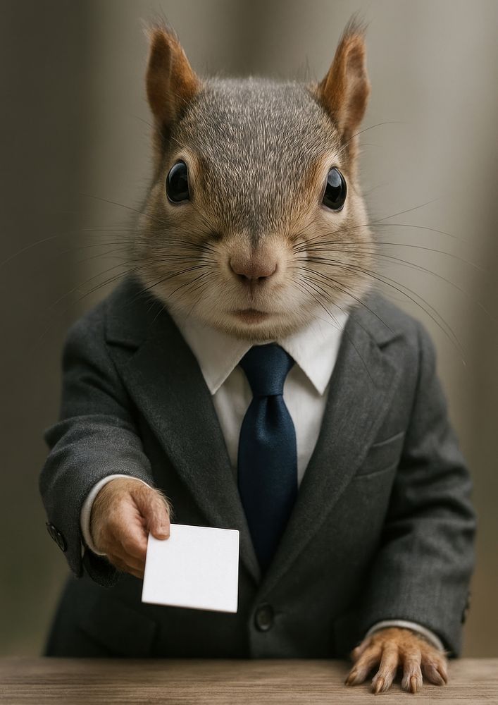 Squirrel business card suit | Free Photo - rawpixel