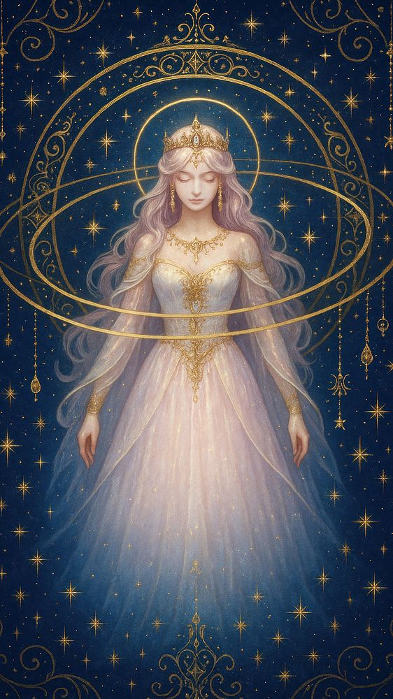 Ethereal celestial princess portrait | Free Photo Illustration - rawpixel
