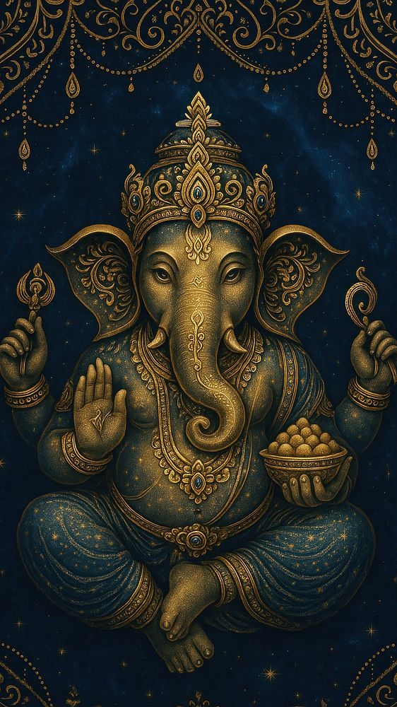 Intricate Ganesha design, divine elegance | Free Photo Illustration ...