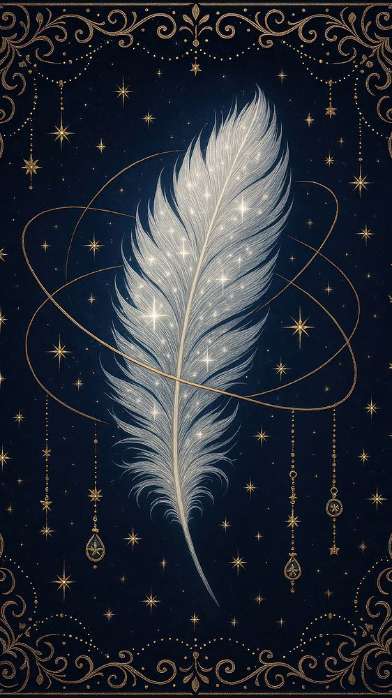 Celestial feather cosmic elegance | Free Photo Illustration - rawpixel