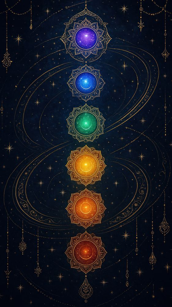 Chakra alignment cosmic energy wallpaper | Free Photo Illustration ...