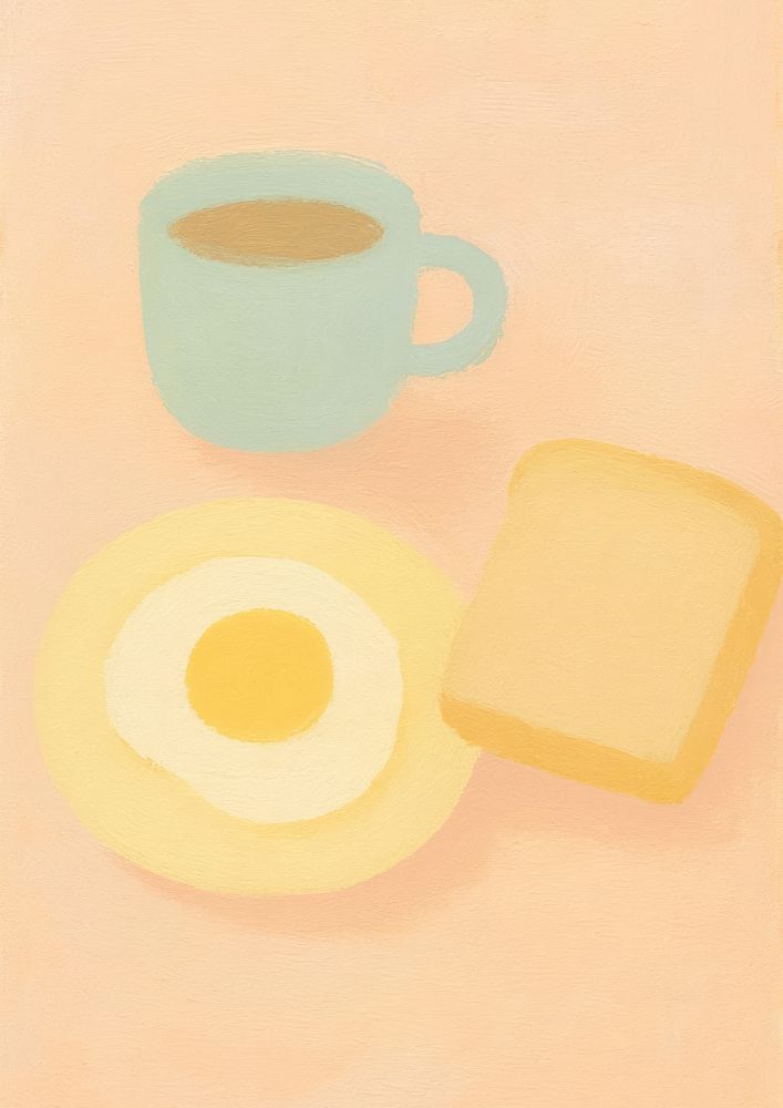 Minimal breakfast illustration art | Free Photo Illustration - rawpixel