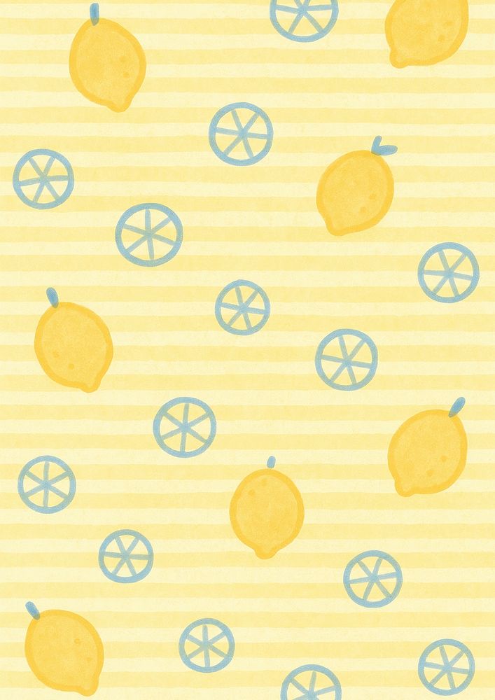 Playful lemon pattern background | Free Photo Illustration - rawpixel