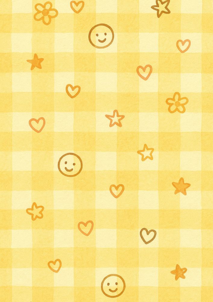 Cheerful yellow checkered background | Free Photo Illustration - rawpixel