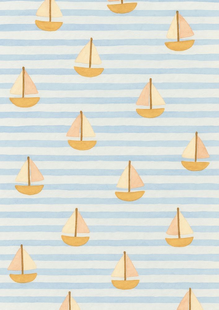 Nautical sailboat pattern background | Free Photo Illustration - rawpixel