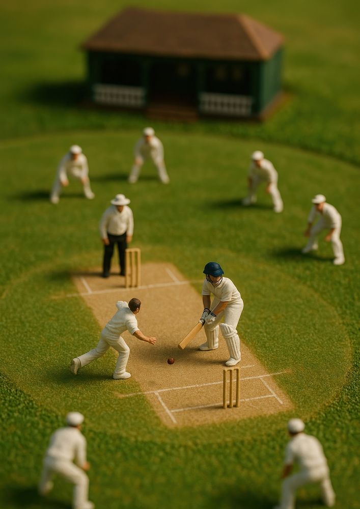 Miniature cricket match scene | Free Photo - rawpixel