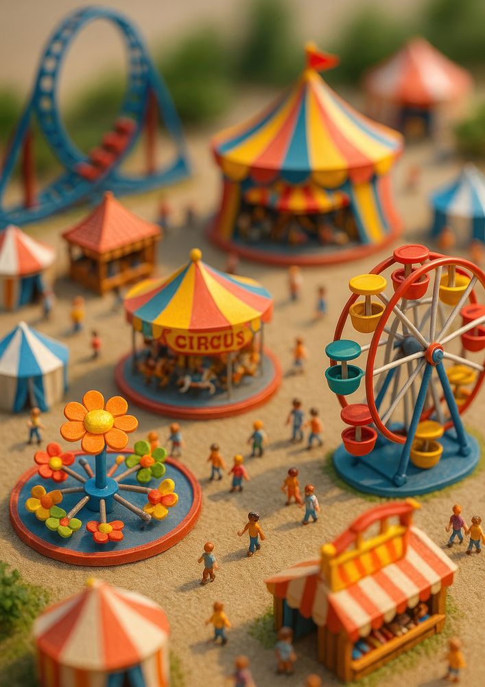 Miniature vibrant circus scene | Free Photo - rawpixel