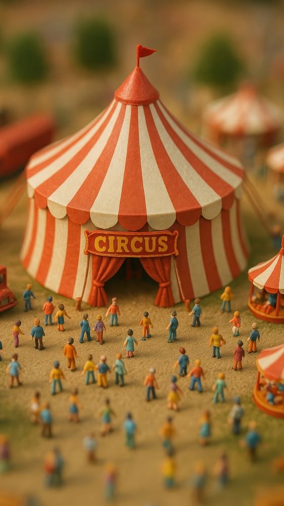 Miniature circus tent scene | Free Photo - rawpixel