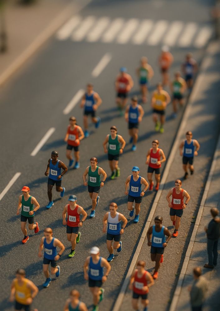 Miniature marathon runners racing | Free Photo - rawpixel