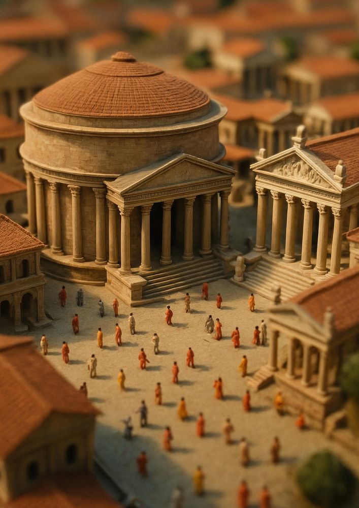 Ancient Roman architectural model. | Free Photo - rawpixel