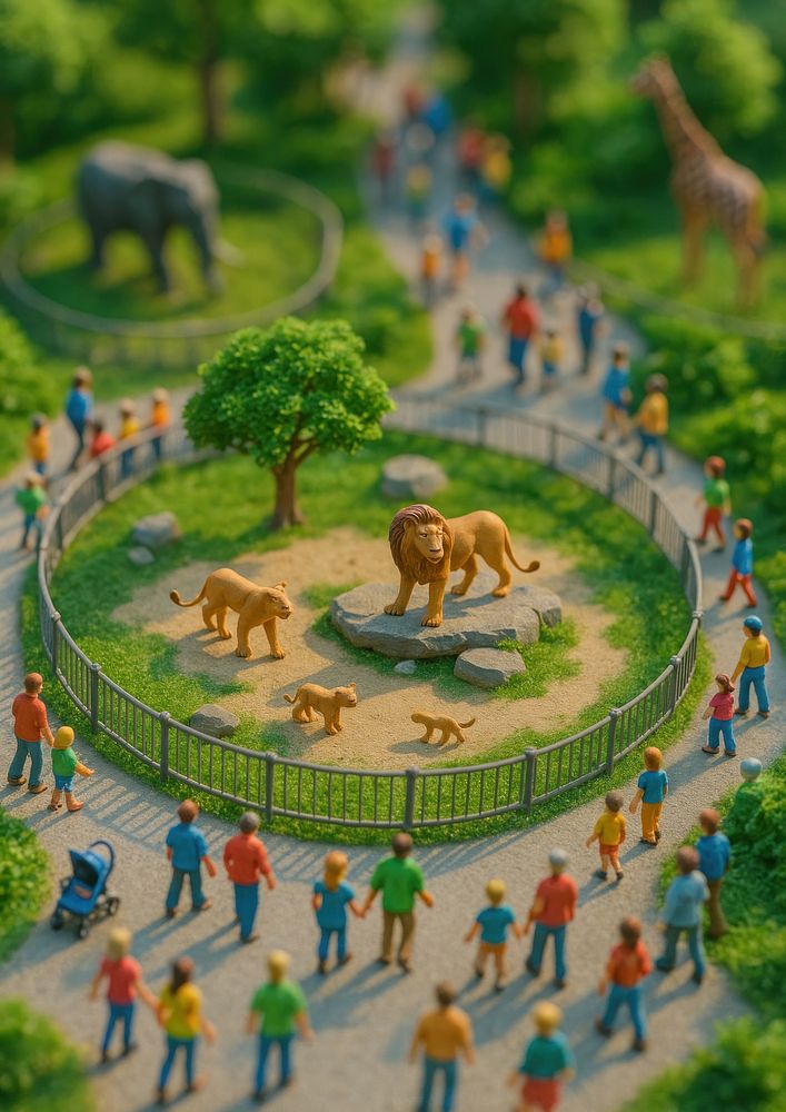Miniature zoo scene with animals. | Free Photo - rawpixel