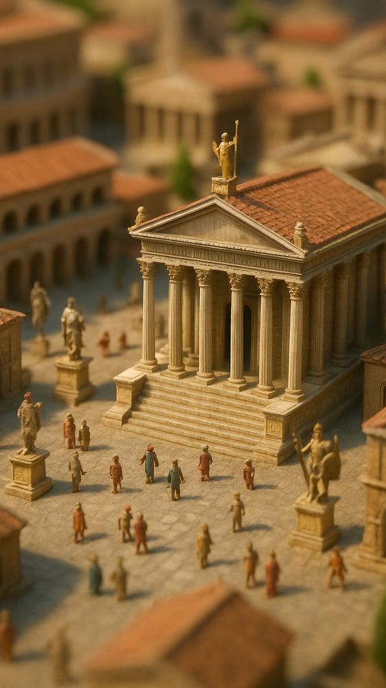 Ancient Roman architectural model. | Free Photo - rawpixel
