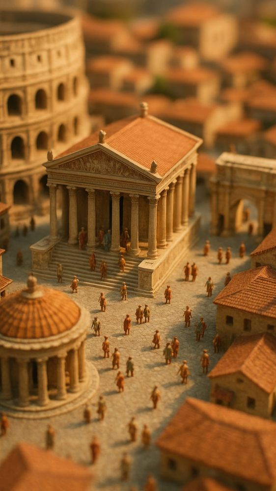 Ancient Roman architectural model | Free Photo - rawpixel
