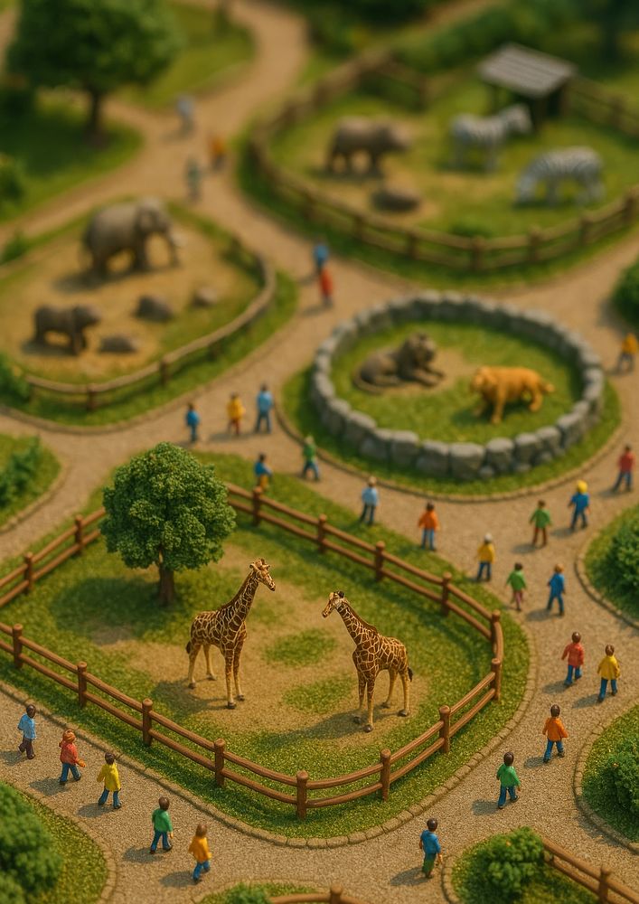 Miniature zoo model display | Free Photo - rawpixel