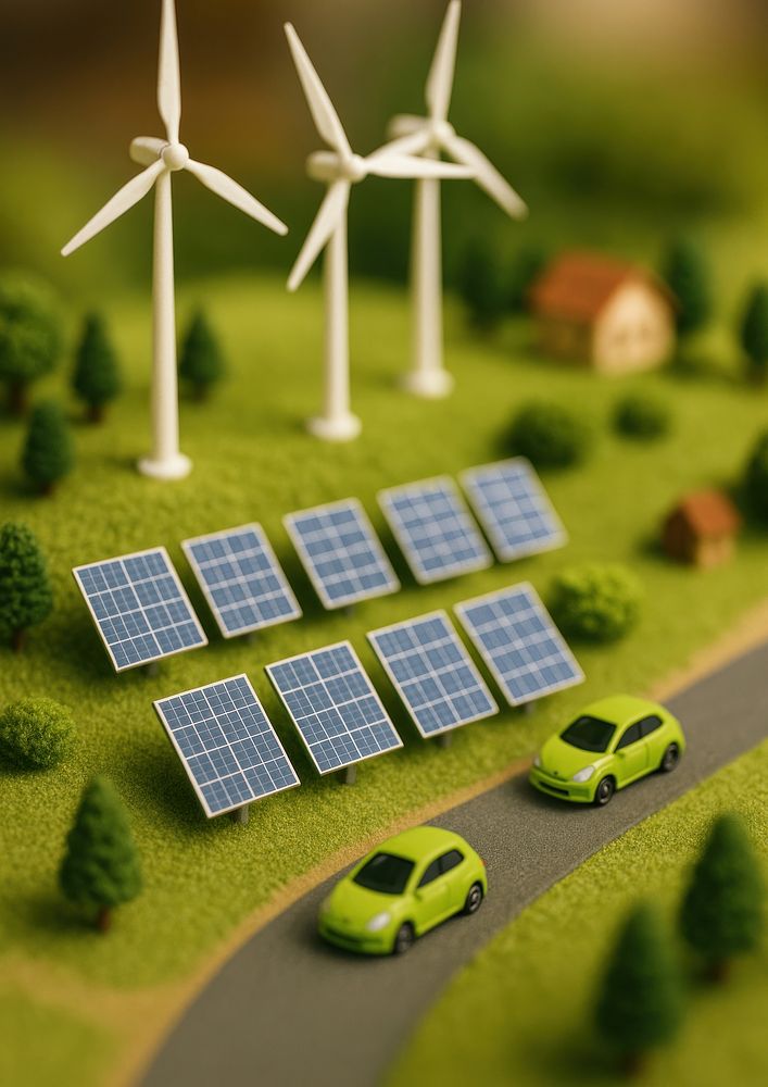 Renewable energy model landscape | Free Photo - rawpixel