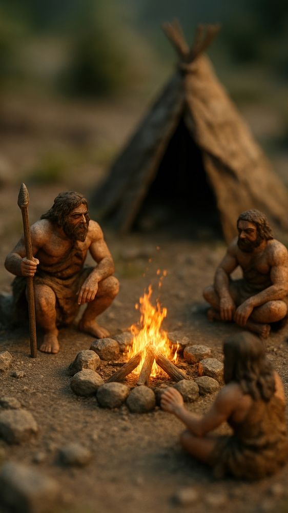 Ancient campfire gathering scene | Free Photo - rawpixel