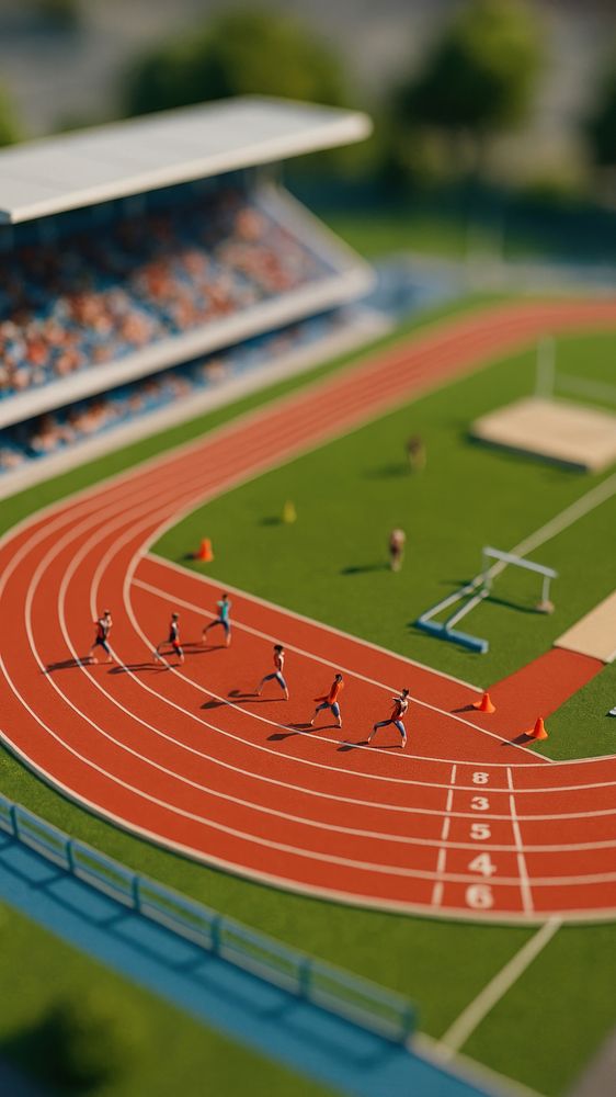 Miniature track race scene | Free Photo - rawpixel