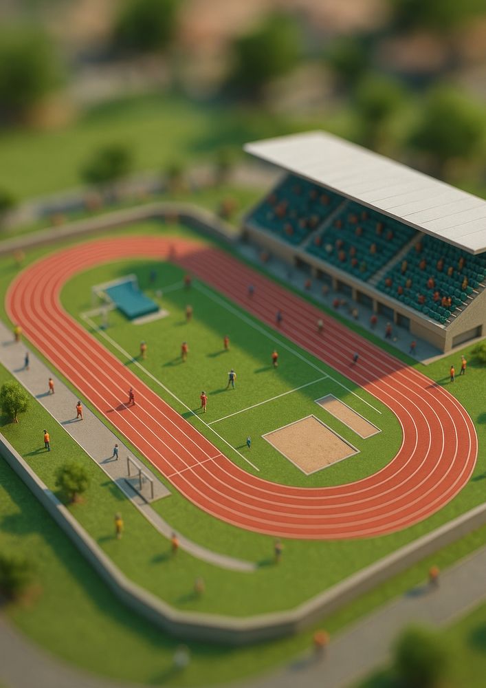 Miniature sports stadium model | Free Photo - rawpixel