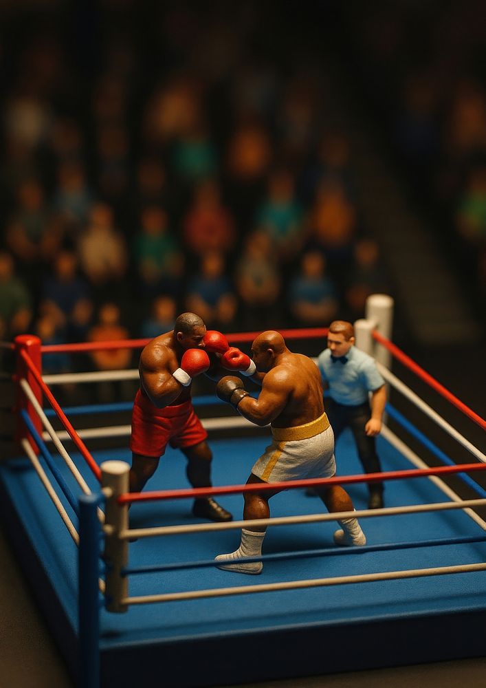 Miniature boxing match scene | Free Photo - rawpixel