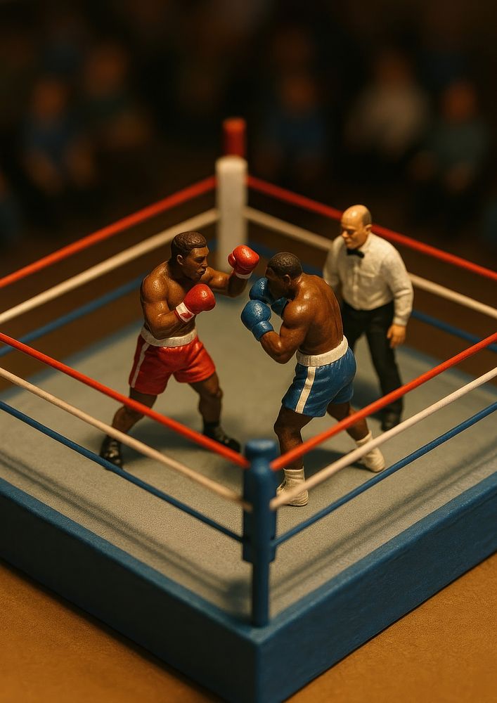 Miniature boxing match scene | Free Photo - rawpixel
