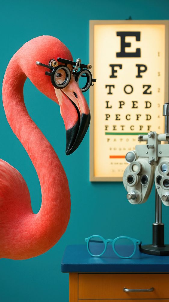 Flamingo optometrist eye test | Free Photo - rawpixel