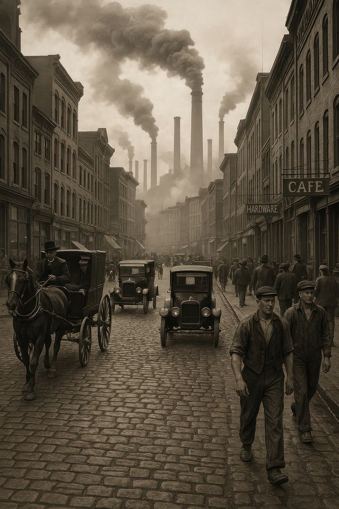 Historic industrial cityscape scene | Free Photo - rawpixel