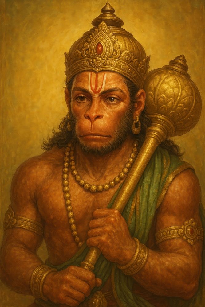 Mythical monkey warrior deity | Free Photo Illustration - rawpixel