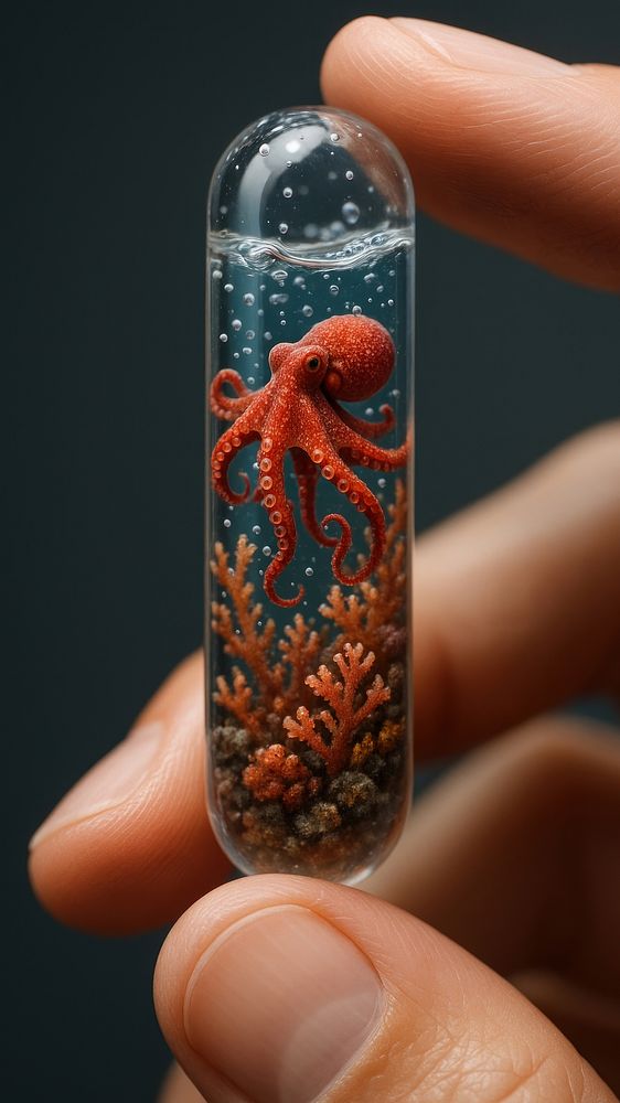 Miniature octopus in vial | Premium Photo - rawpixel