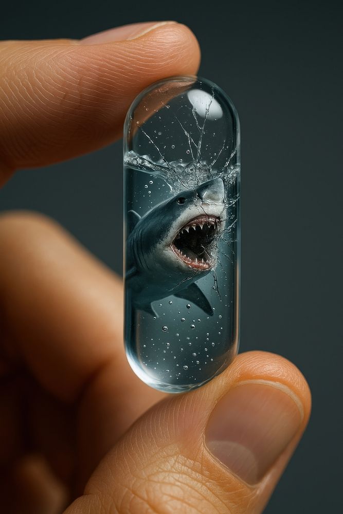 Shark capsule surreal concept | Free Photo - rawpixel