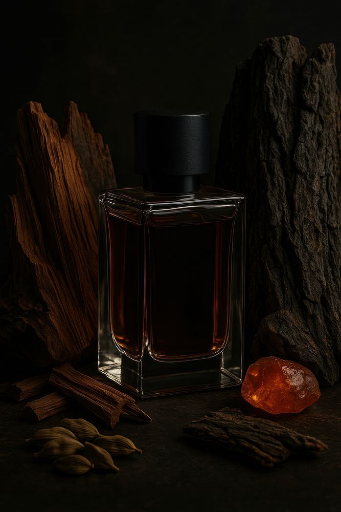 Elegant dark perfume bottle composition | Free Photo - rawpixel