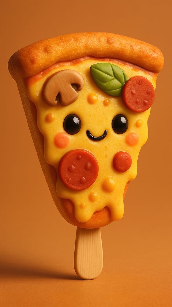 Cute pizza popsicle illustration | Free Photo Illustration - rawpixel