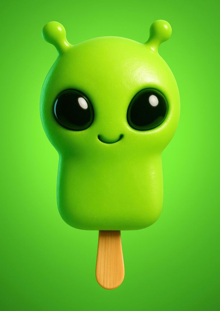 Cute alien popsicle illustration | Free Photo Illustration - rawpixel