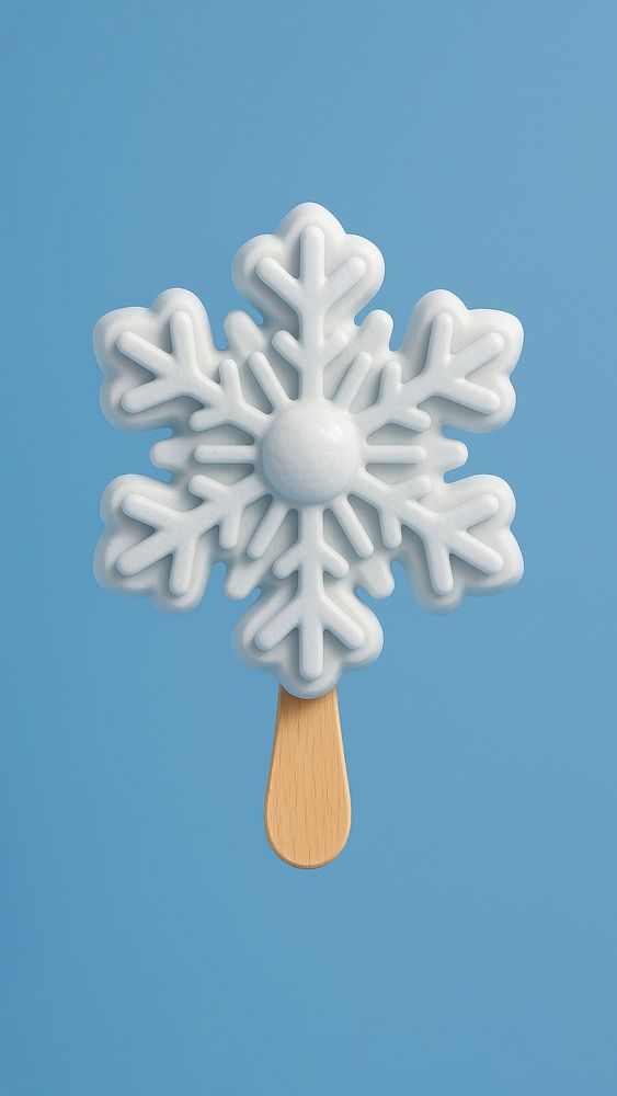 Snowflake-shaped ice cream treat | Free Photo Illustration - rawpixel