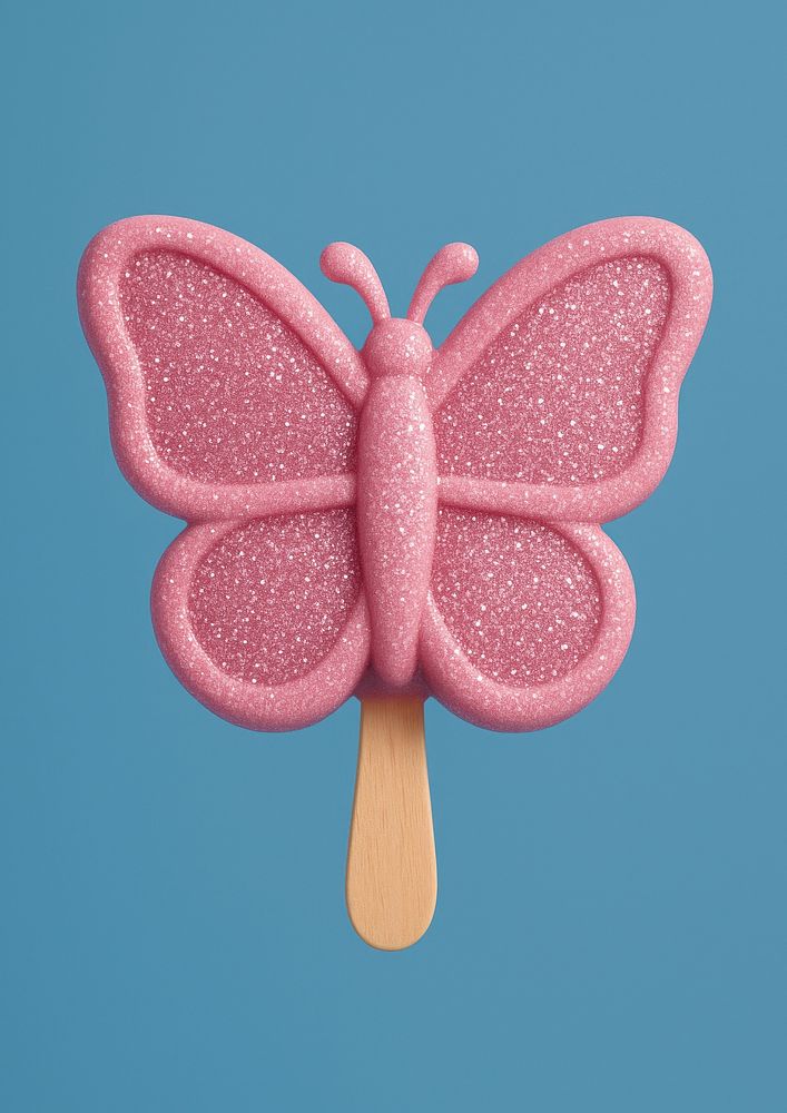 Glittery butterfly ice cream treat. | Free Photo Illustration - rawpixel