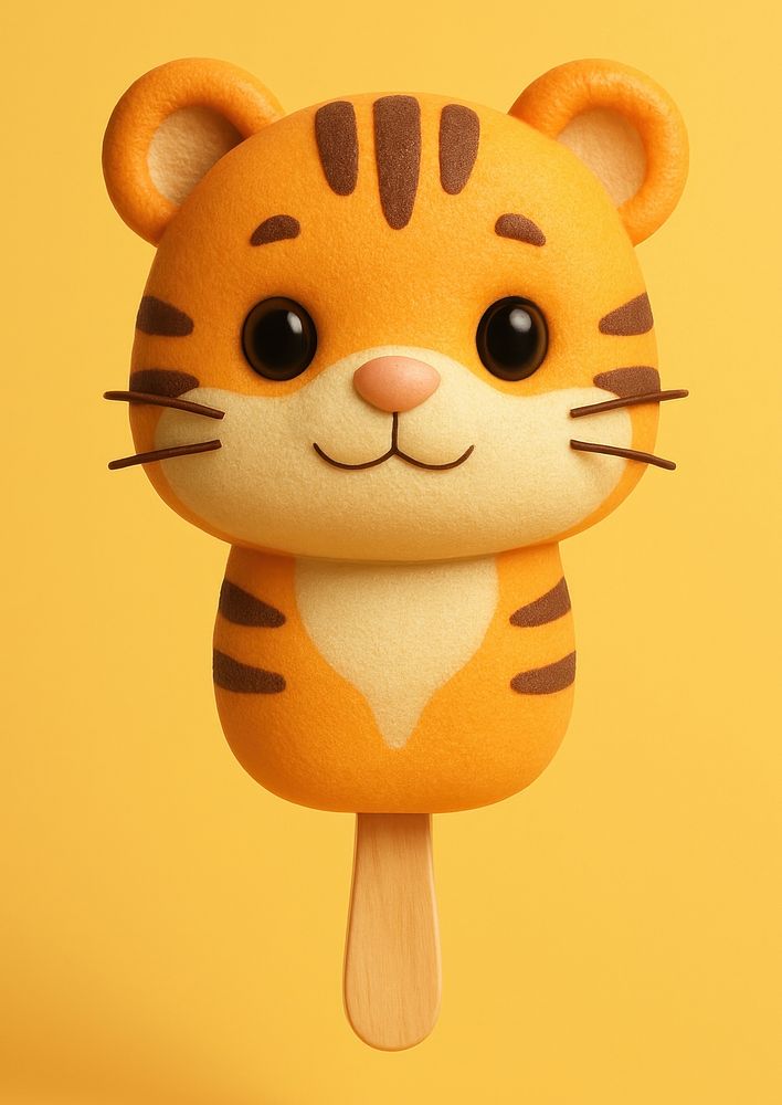 Cute tiger popsicle illustration | Free Photo Illustration - rawpixel