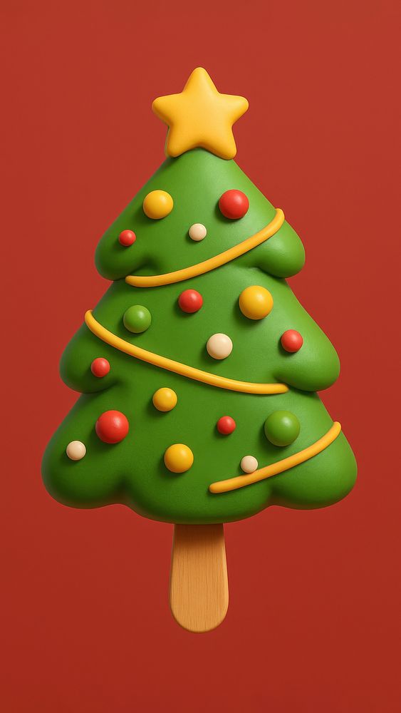 Festive tree popsicle illustration | Free Photo Illustration - rawpixel