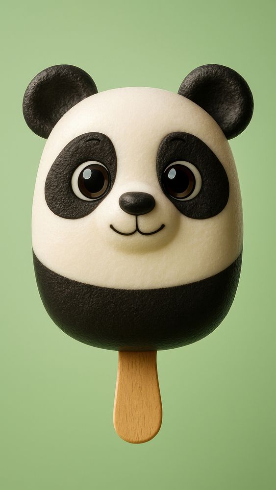 Cute panda ice cream illustration | Free Photo Illustration - rawpixel