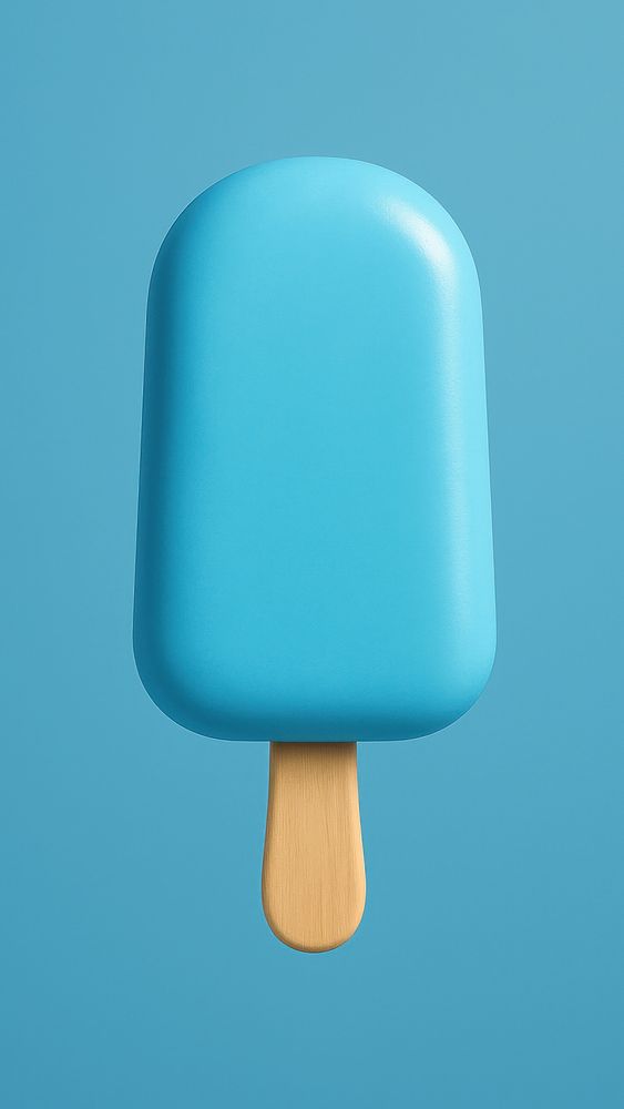 Minimalist blue popsicle illustration | Free Photo Illustration - rawpixel