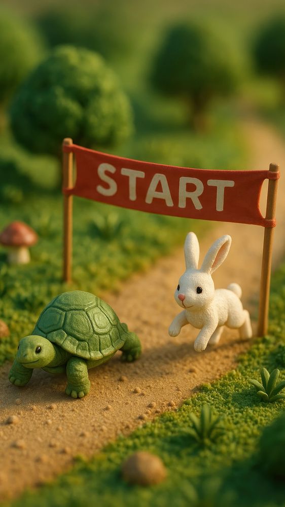 Tortoise rabbit race start | Free Photo - rawpixel
