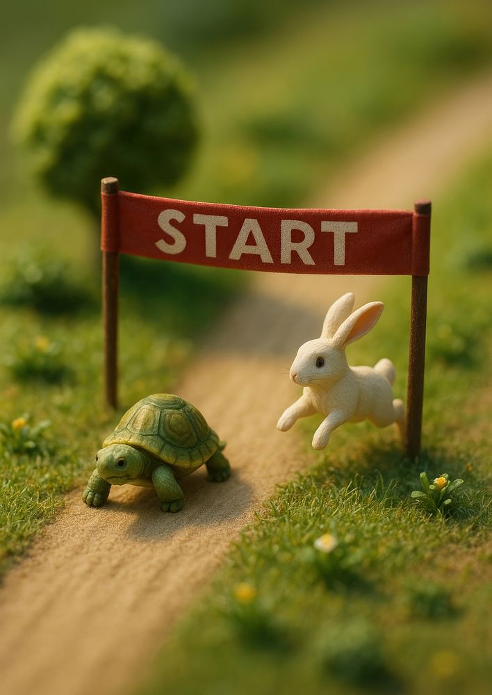 Tortoise hare race start line | Free Photo - rawpixel