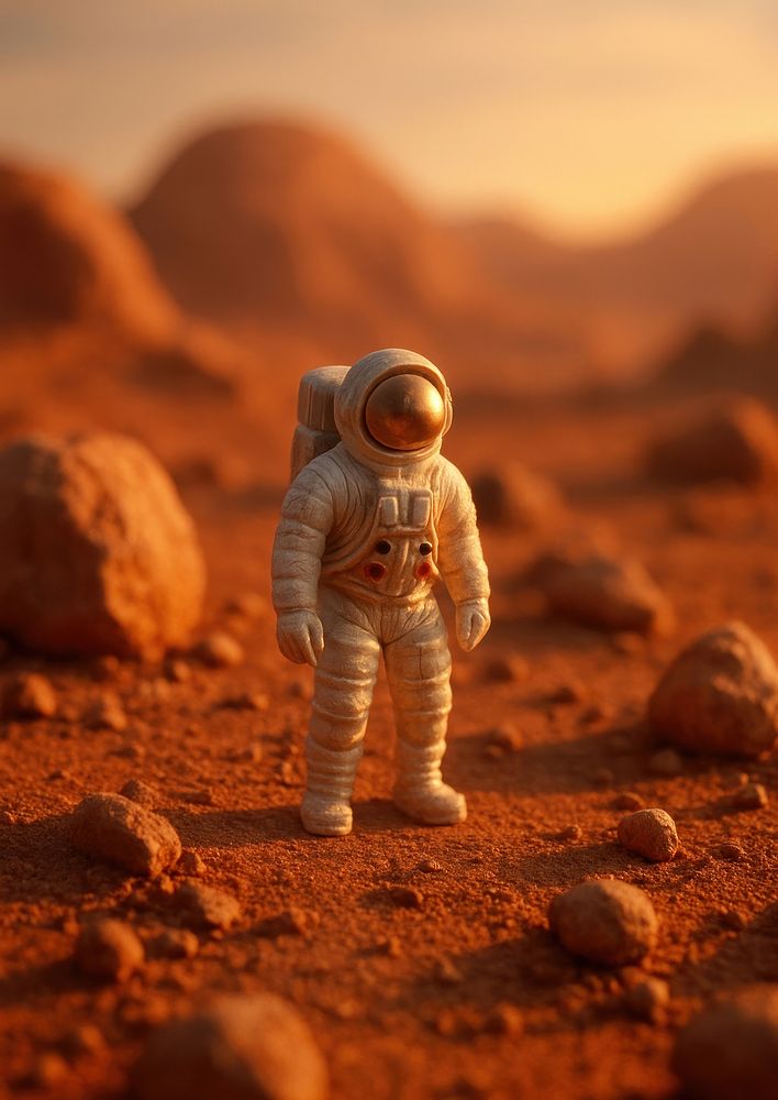 Astronaut exploring Mars landscape | Free Photo - rawpixel