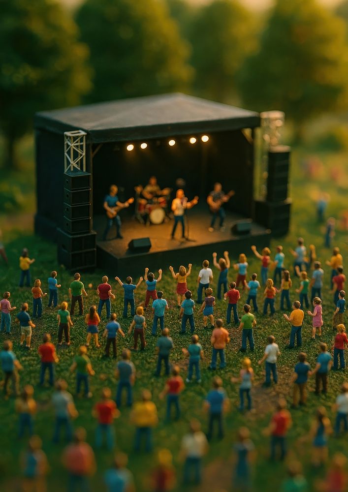 Miniature outdoor concert scene | Free Photo - rawpixel