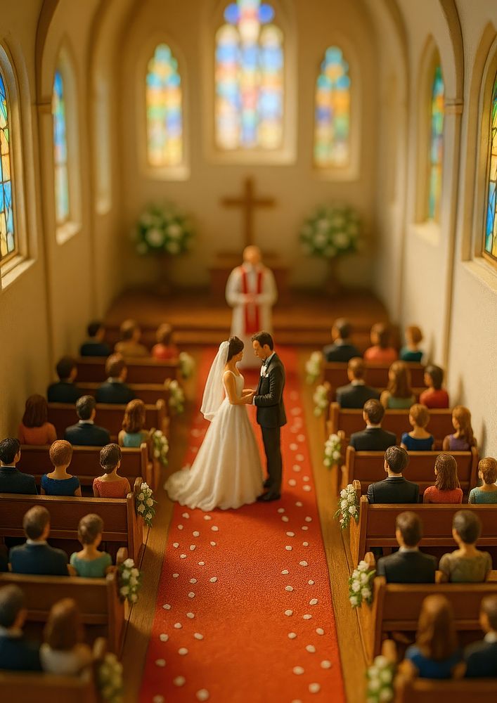 Miniature wedding ceremony scene | Free Photo - rawpixel
