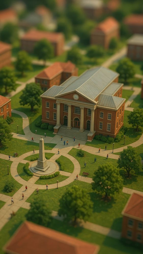 Charming campus aerial view | Free Photo - rawpixel
